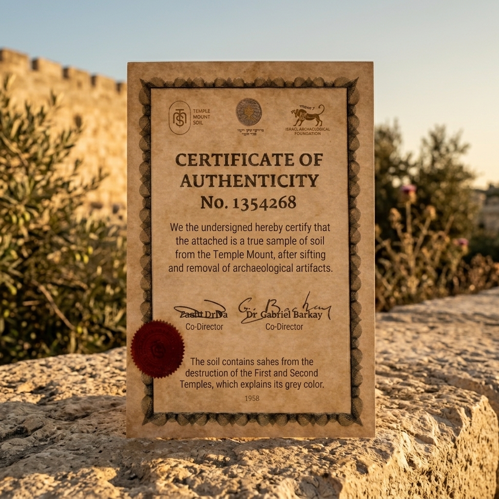Temple Mount Soil - Own a Piece of Sacred History